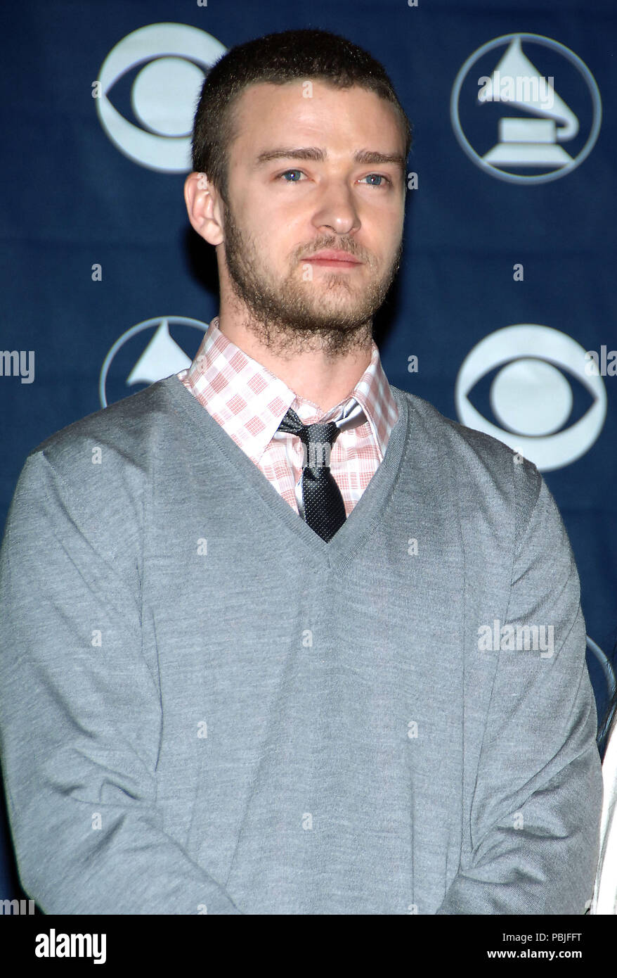 Justin Timberlake at the 49th GRAMMYs Nominations at the Music Box ...