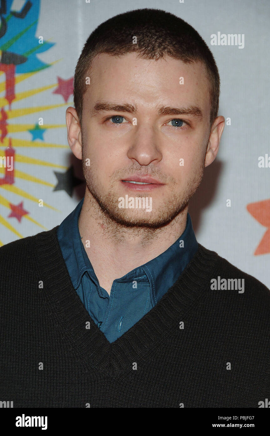 Justin Timberlake arriving at the Nickel Odeon Kid's Choice Awards at ...