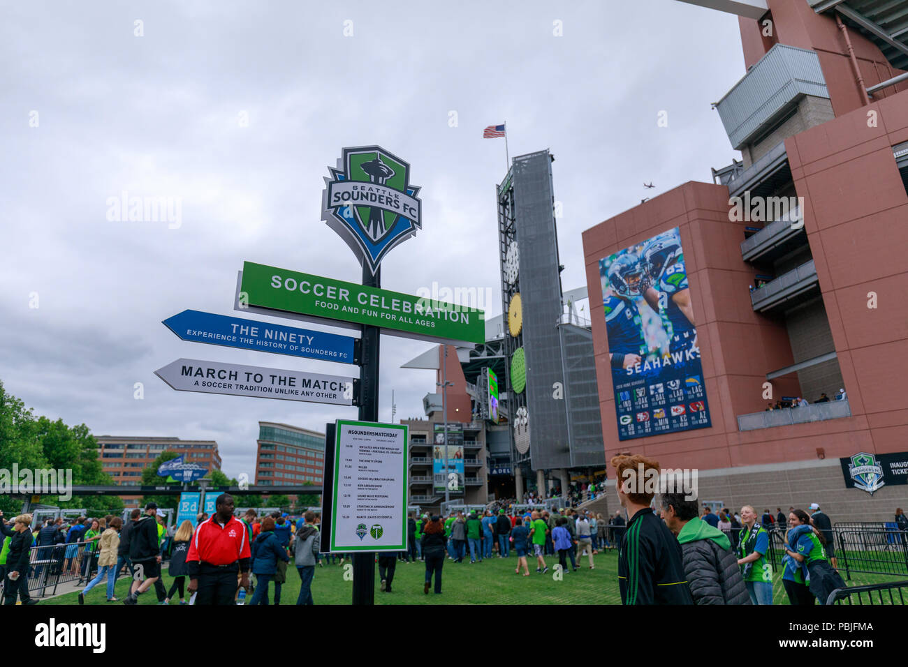 Seattle, Washington - June 30, 2018 : Sign of seattle sounders FC at ...