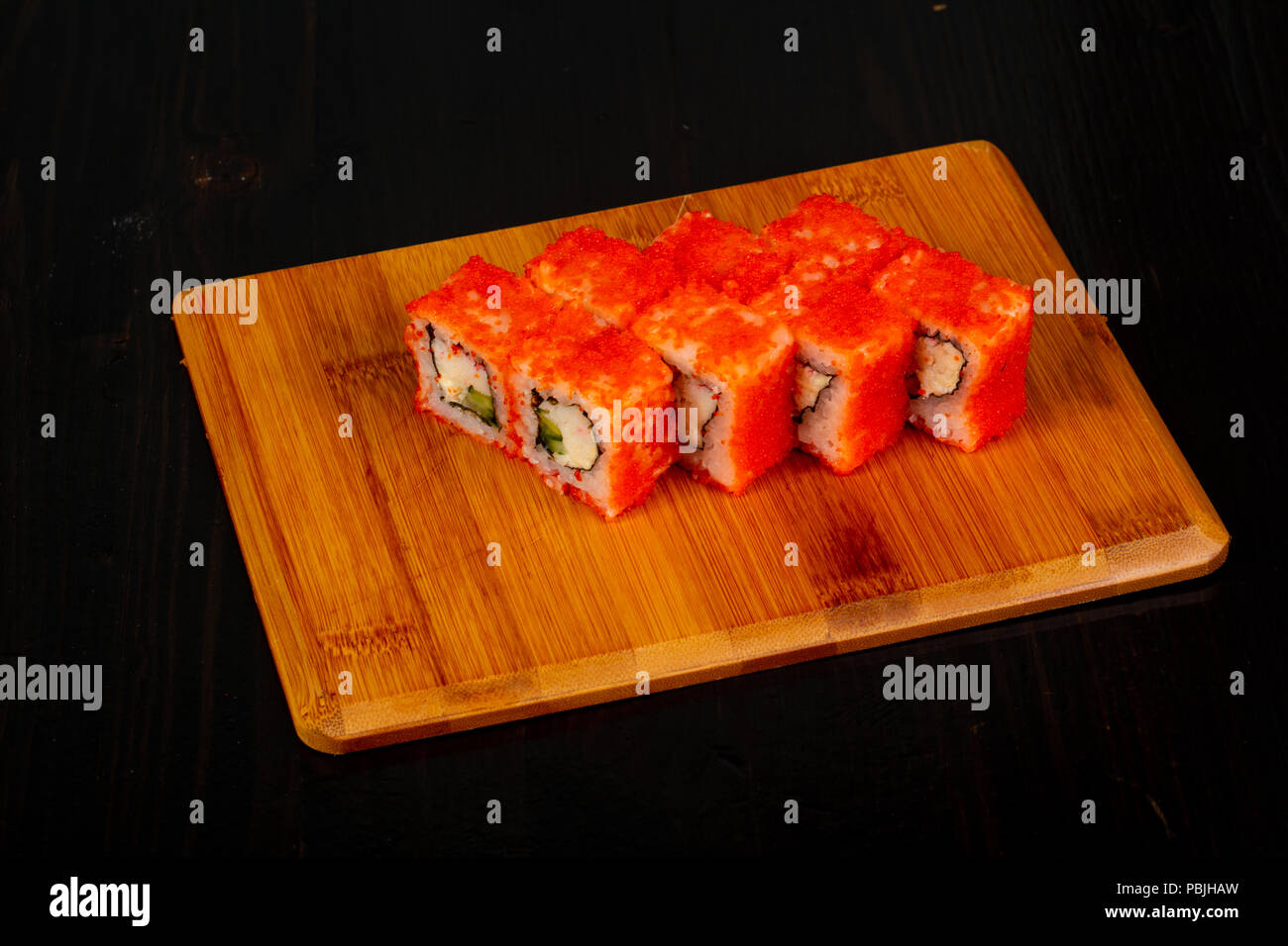 Japanese California roll with prawn Stock Photo - Alamy