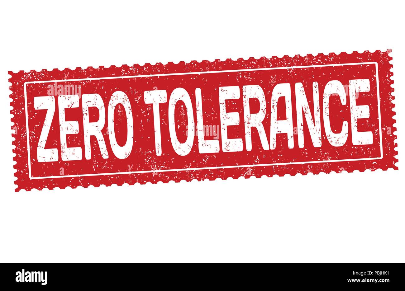 Zero tolerance sign or stamp on white background, vector illustration ...