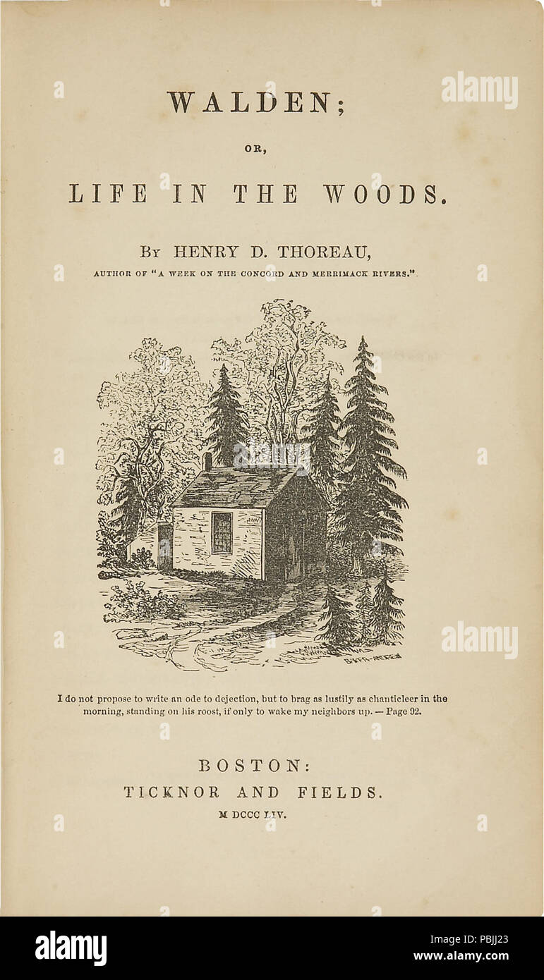 Thoreau's walden pond hi-res stock photography and images - Alamy