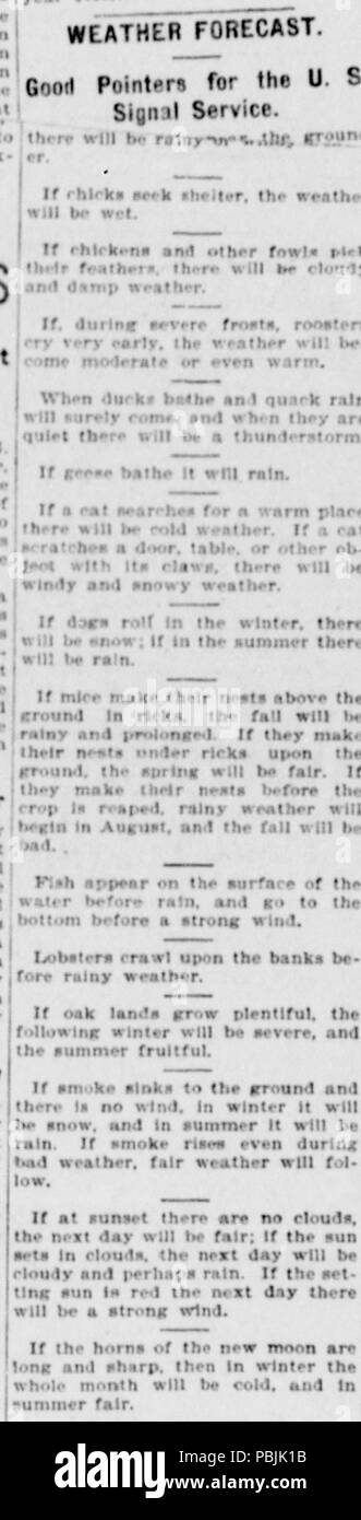 Weather lore hi-res stock photography and images - Alamy