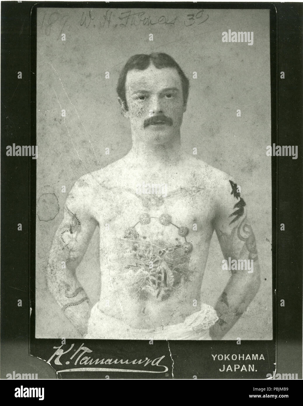 William Henry Furness III with tattoos 1848 WHF31890stattoos Stock ...