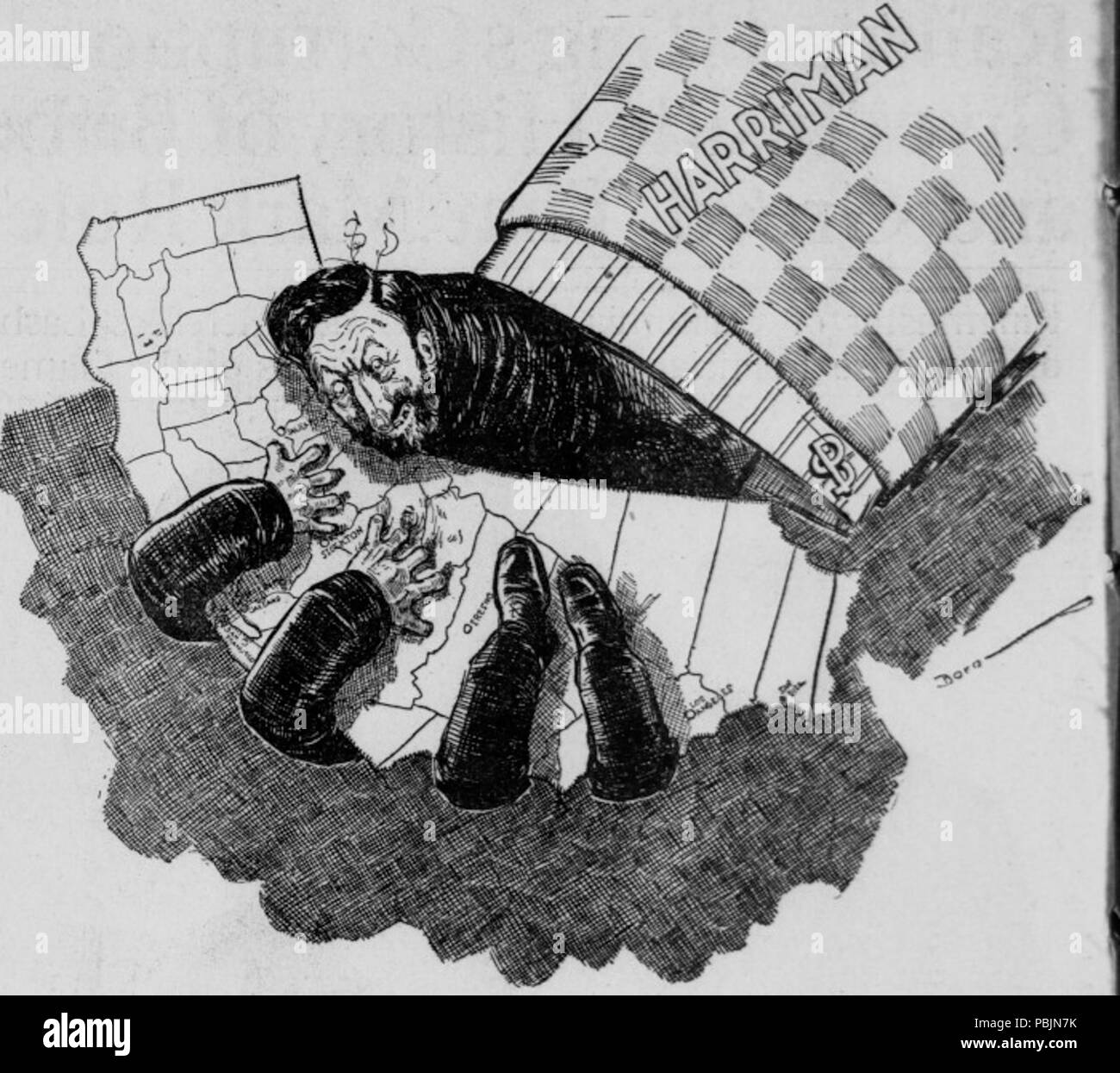 1856 William F. Herrin Political Cartoon Stock Photo - Alamy