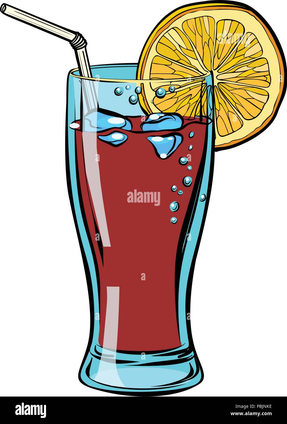 Cold fresh cocktail on Stock Vector Images - Alamy