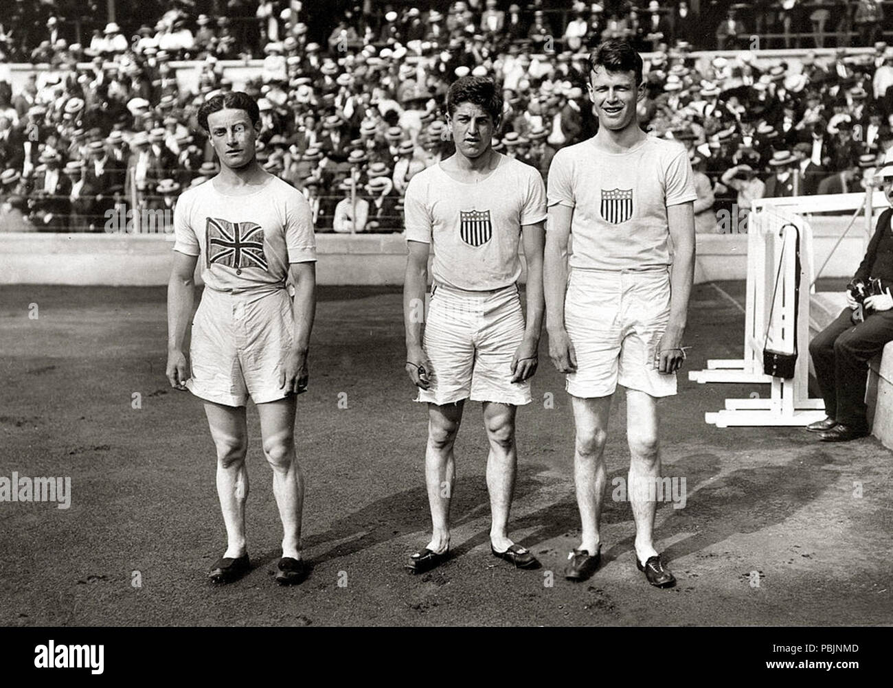 1860 Willie Applegarth, Donald Lippincott, Ralph Craig 1912 Stock Photo ...