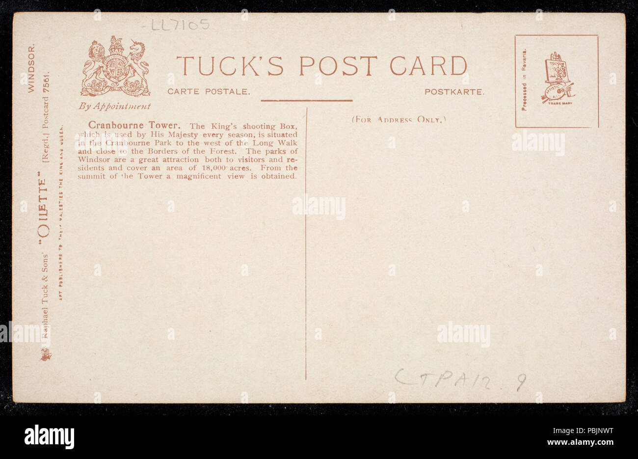 1861 Windsor Royal Park Cranbourne Tower. The King's Shooting Box (NBY ...