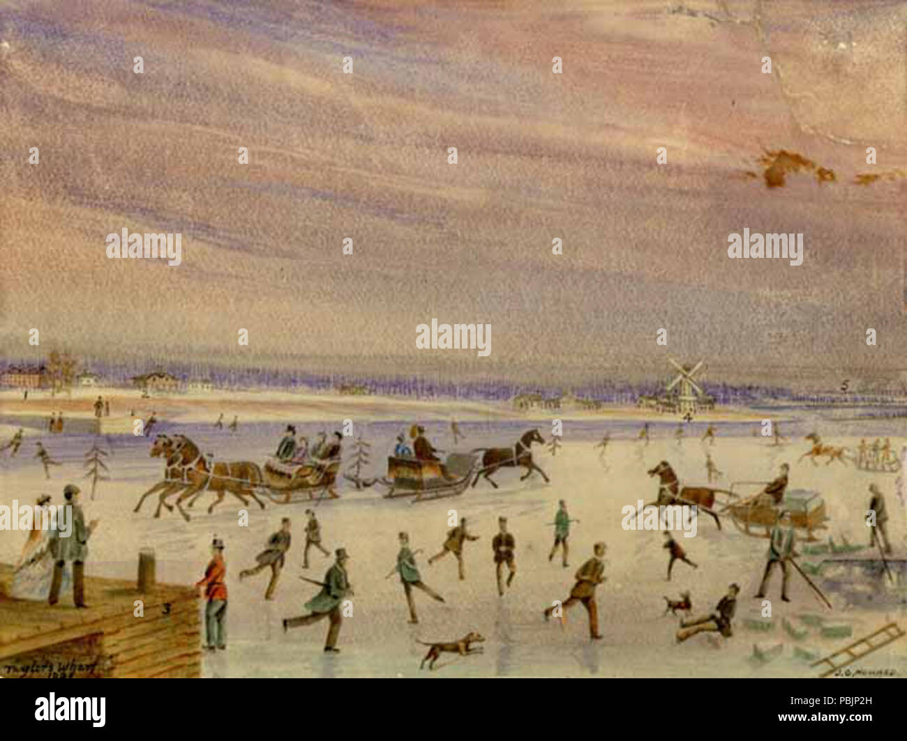 1800s winter scene hi-res stock photography and images - Alamy