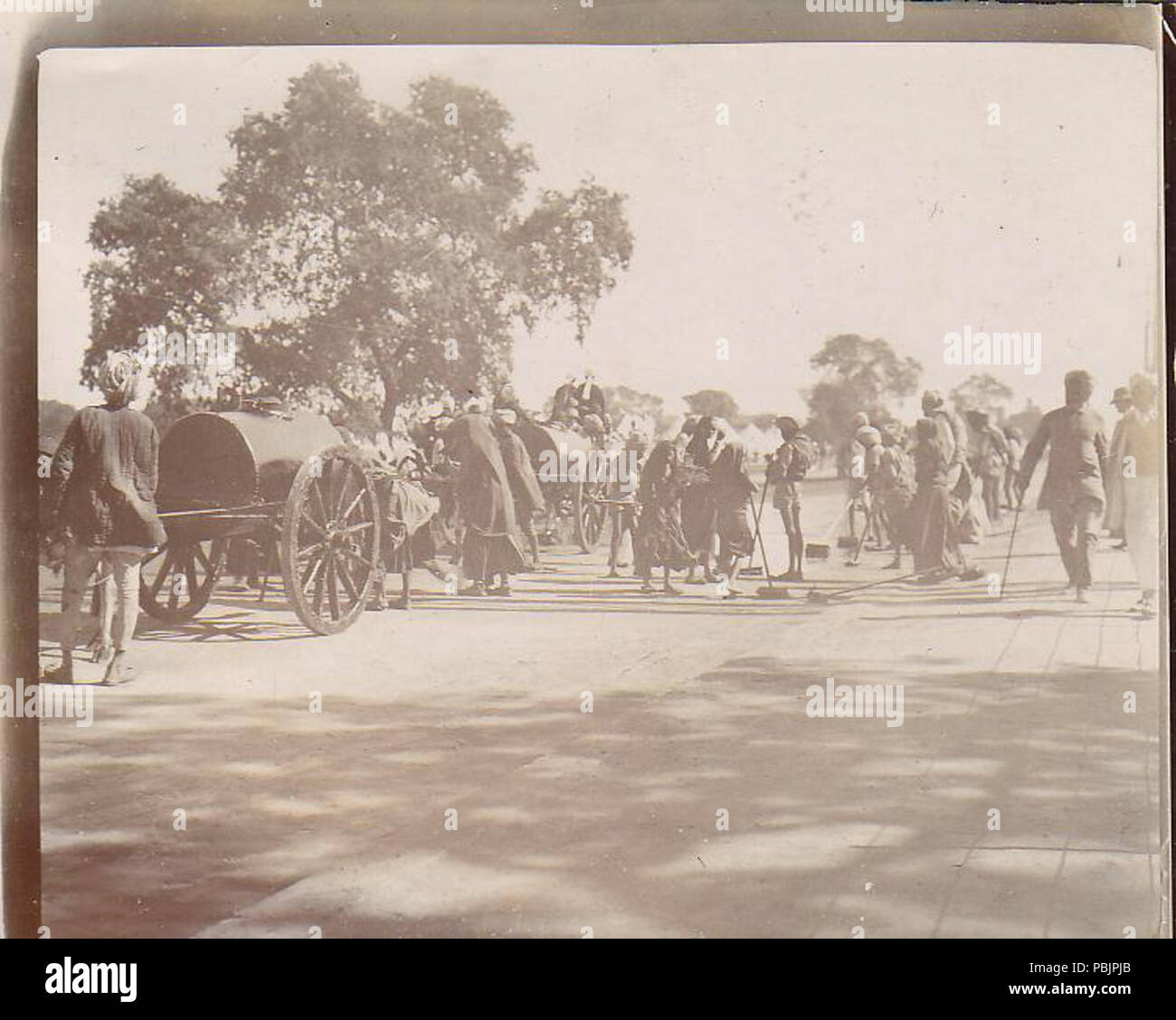1866 Women participating in road maintenance work at an unknown ...