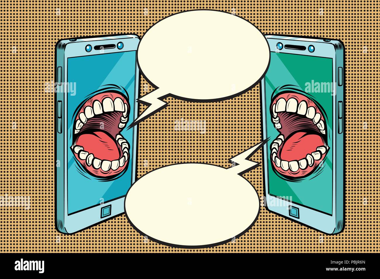 Phone video call screen Stock Vector Images - Alamy