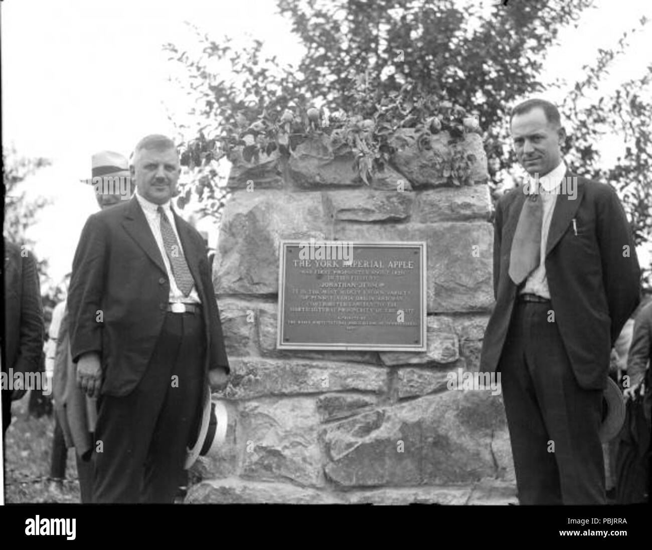 1876 York Imperial apple historical marker dedication Stock Photo - Alamy
