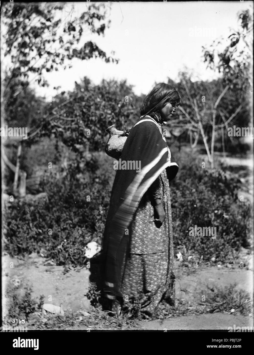 1879 Young Walapai Indian girl water carrier, Hackbury, Arizona, ca ...