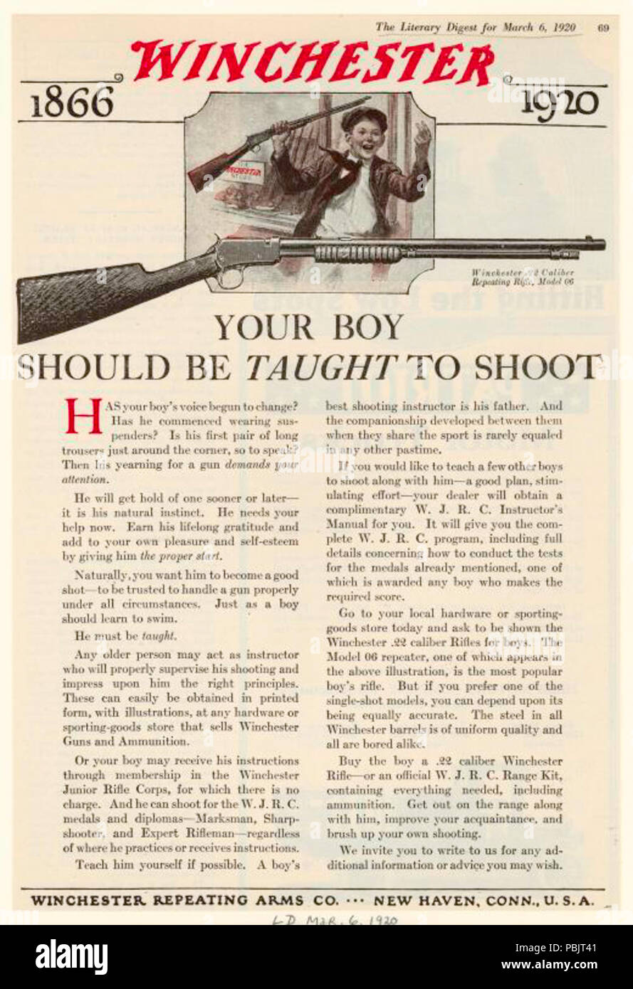 Gun advertisement 19th century hi-res stock photography and images - Alamy