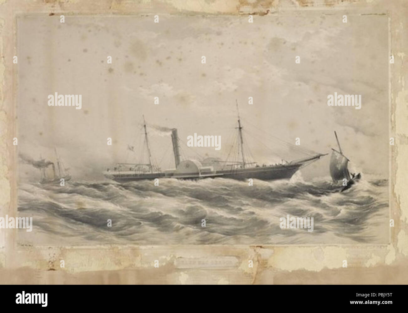 . English: A photograph of a lithograph by George Hawkins from a ...