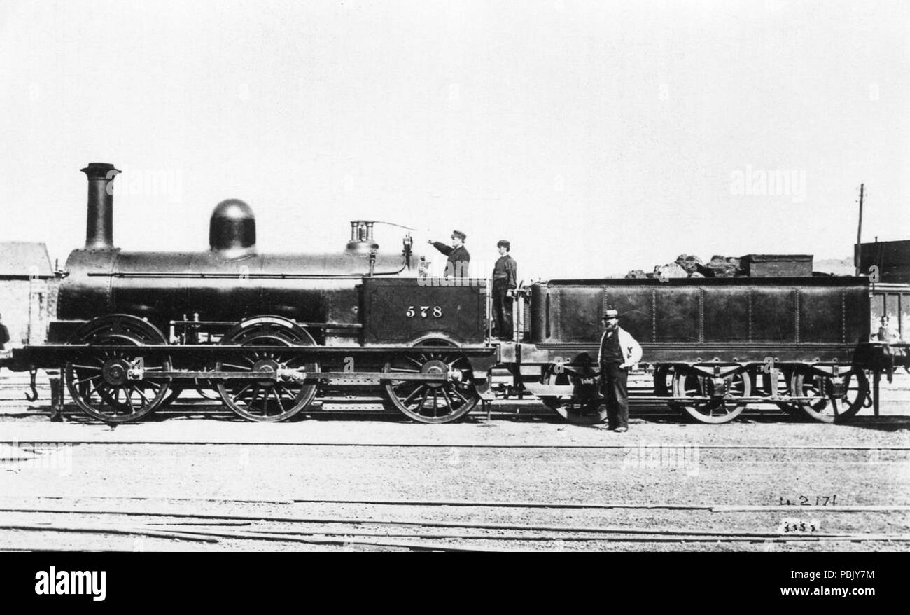 . English: Photograph of LNWR engine No. 578 DX Class . between 1861 ...