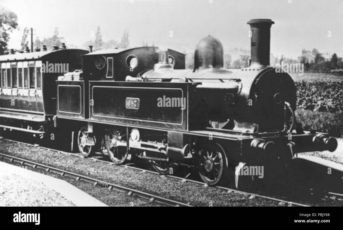 930 LNWR engine No.687 Second Comp. 2-2-2-2 Tank Class Stock Photo - Alamy