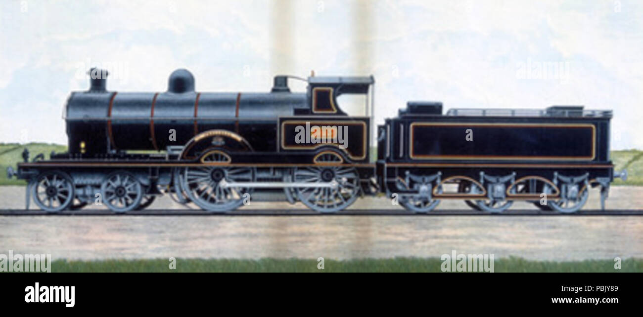 . English: Print of LNWR Precursor Class engine No. 513 . circa 1904 ...