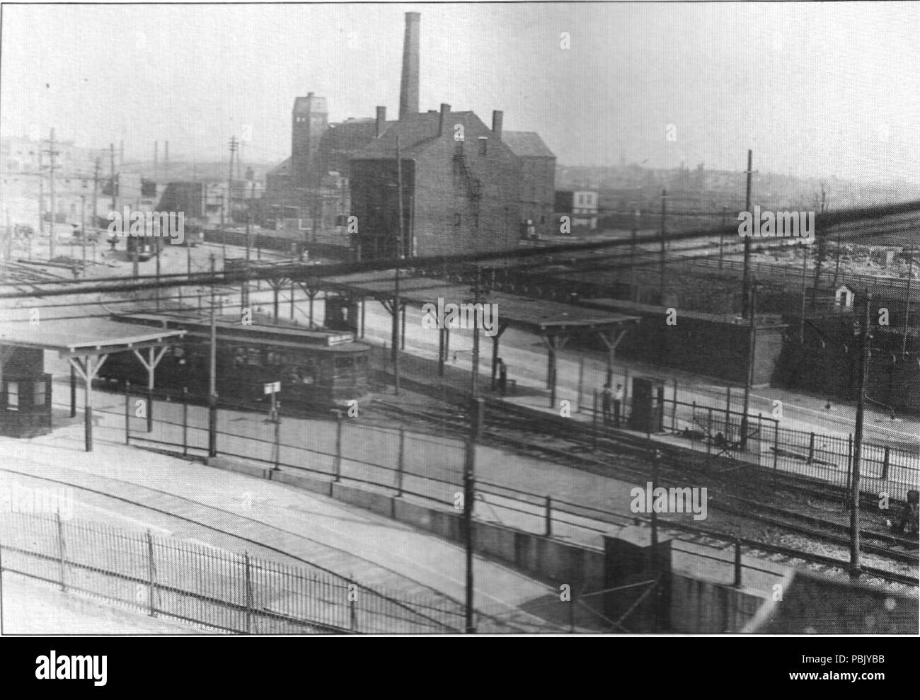 799 Inbound train at Lechmere station, 1922 Stock Photo - Alamy