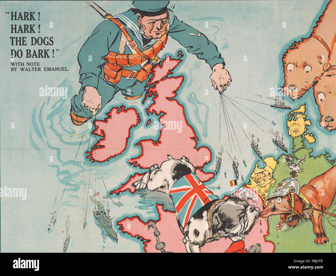 743 Hark Hark map 1914 (detail Stock Photo - Alamy