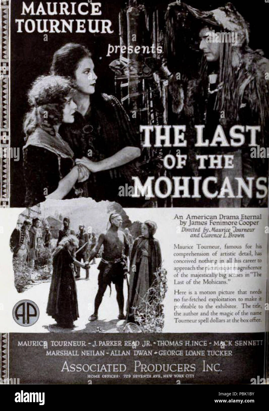 The last of the mohicans 1920 hi-res stock photography and images - Alamy