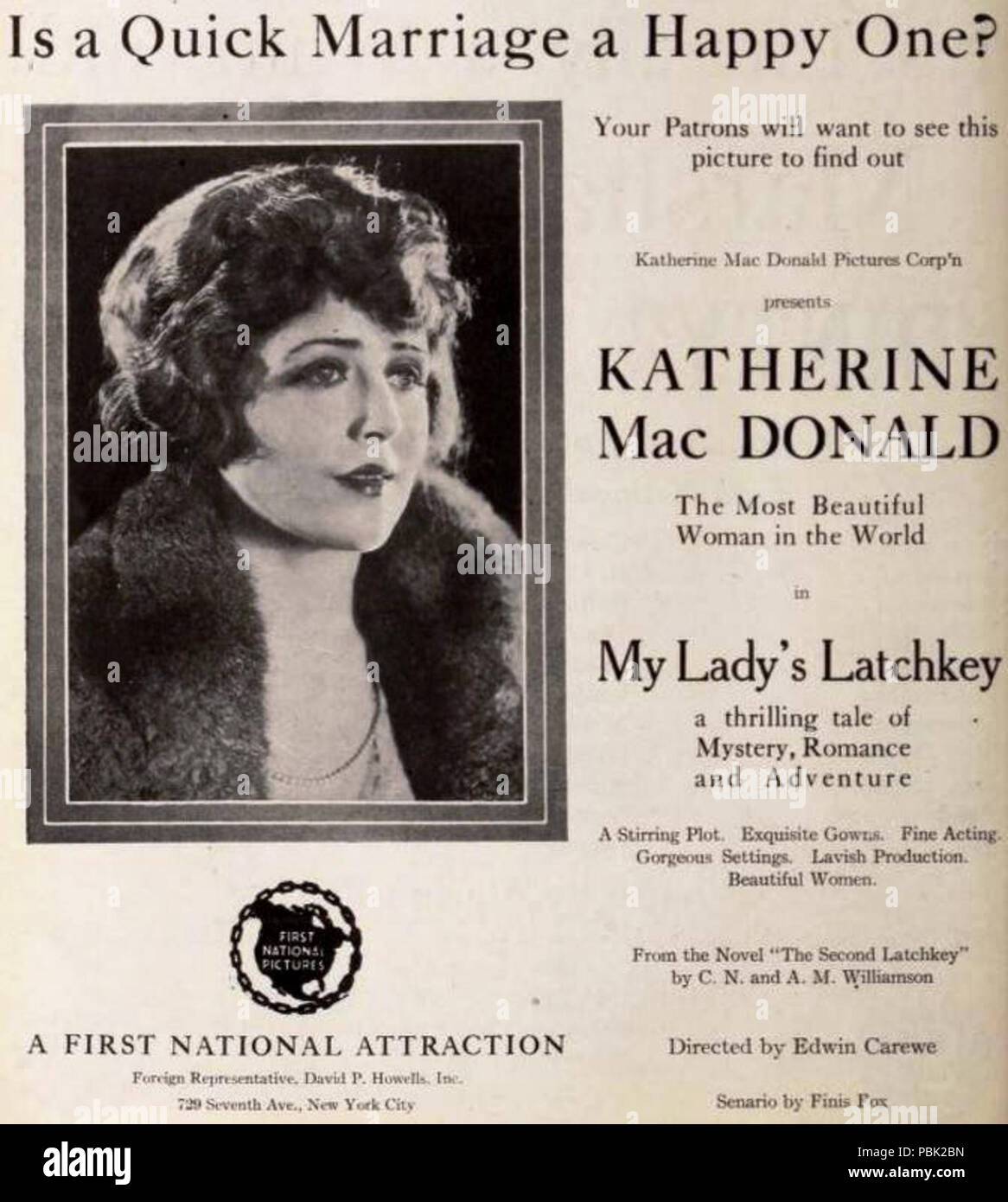 1075 My Lady's Latchkey (1921) - 4 Stock Photo - Alamy