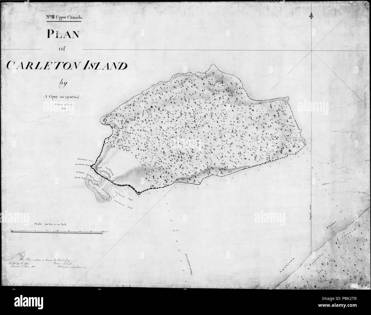 1204 Plan of Carleton Island Stock Photo - Alamy