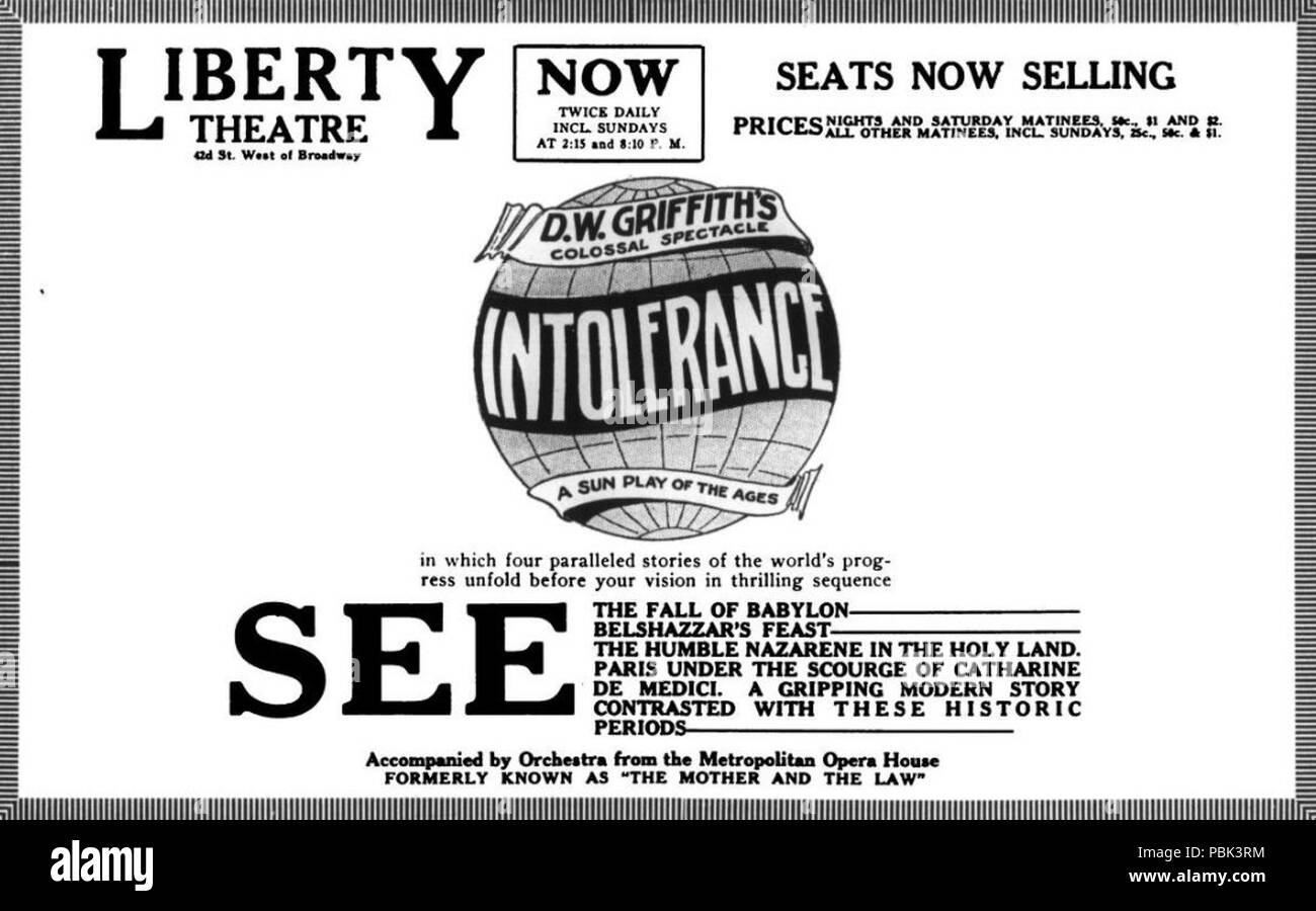 Intolerance 1916 hi-res stock photography and images - Alamy
