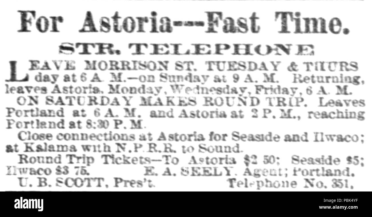 1885 advertisement hi-res stock photography and images - Alamy
