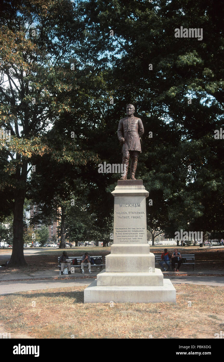 1860 Williams Carter Wickham Monroe Park, Richmond 1891 Stock Photo - Alamy