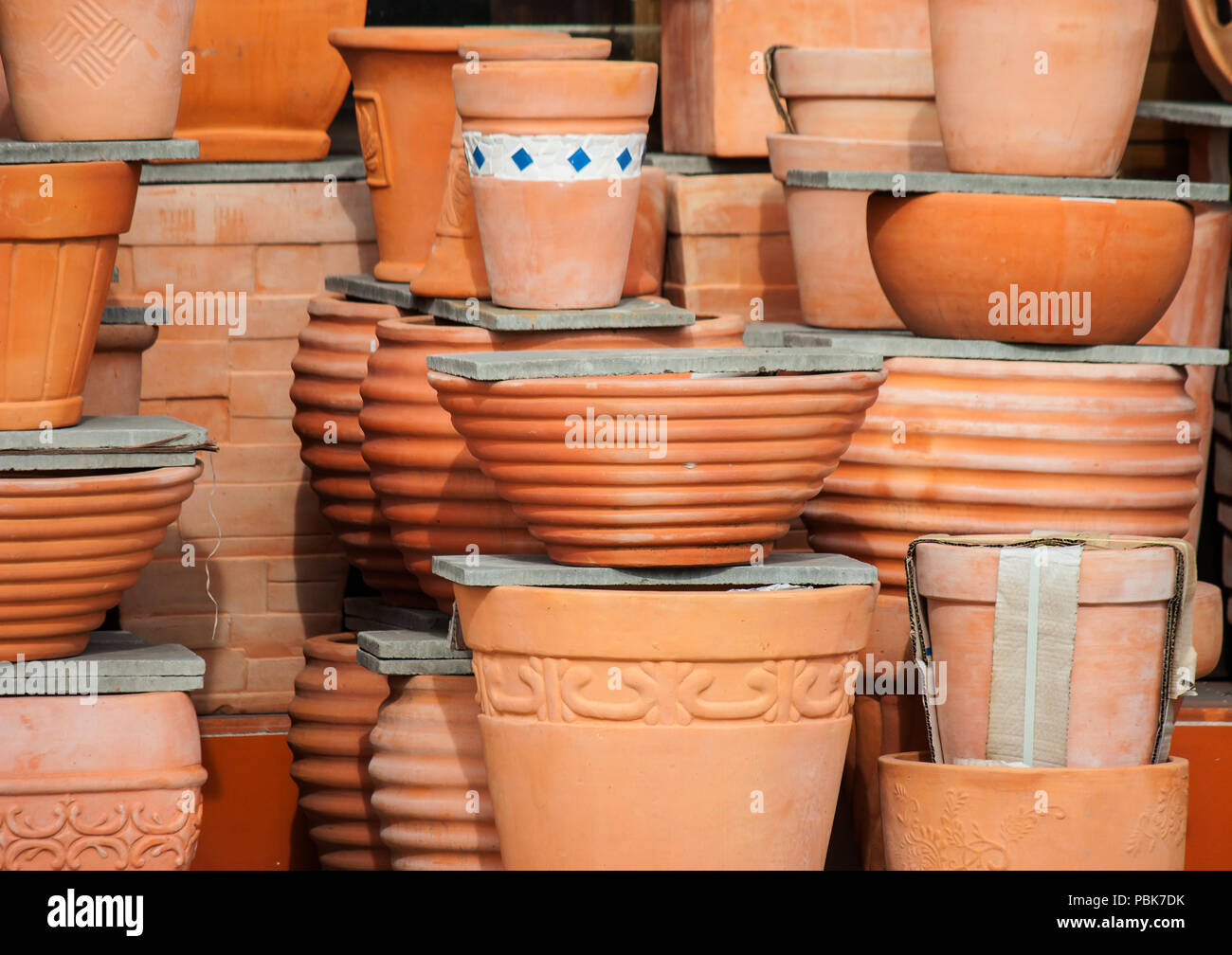 Many clay pots hi-res stock photography and images - Alamy