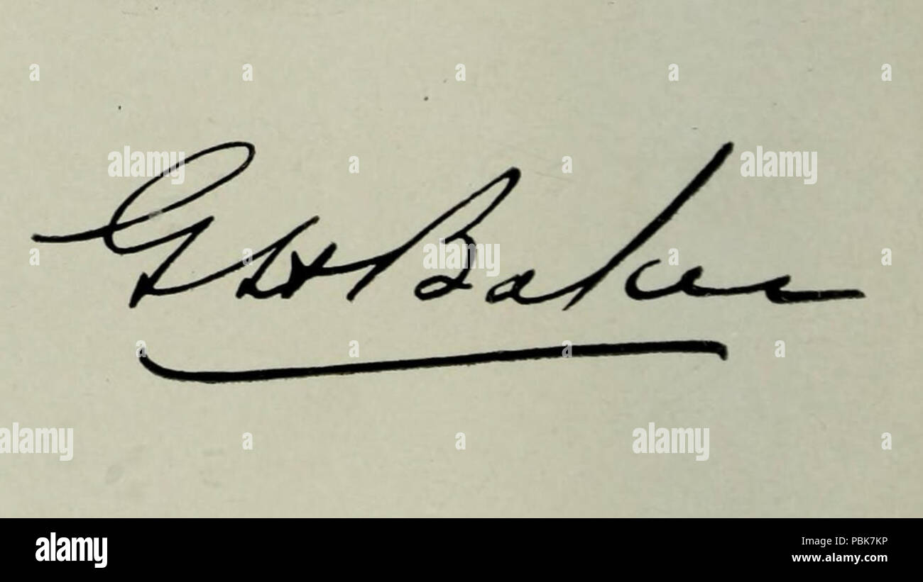 1535 Signature of George Harold Baker Stock Photo - Alamy