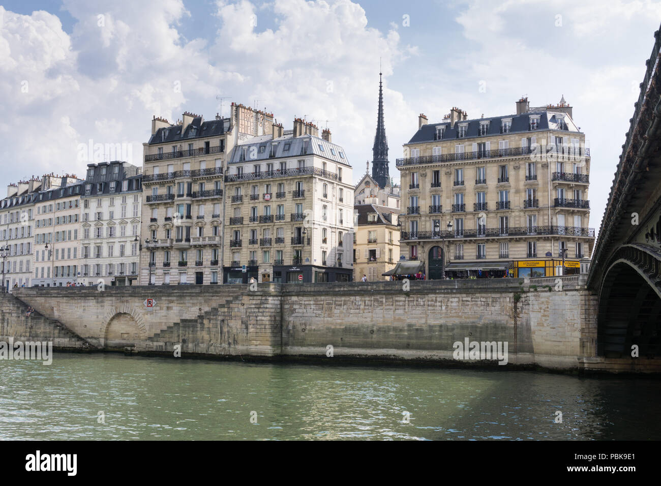 Paris Left Bank - View from the Parc des Rives de Seine, next to the ...