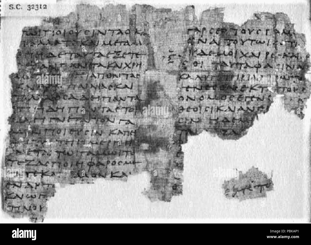 730 Grenfell-Hunt Papyrus Stock Photo - Alamy