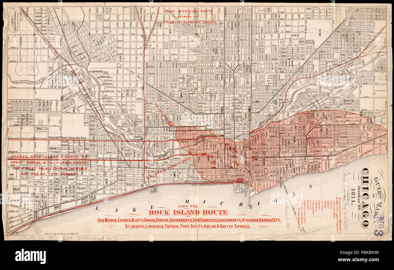 Map of chicago hi-res stock photography and images - Alamy