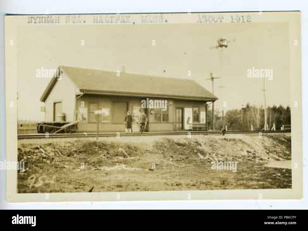 739 Halifax station postcard, circa 1912 Stock Photo - Alamy