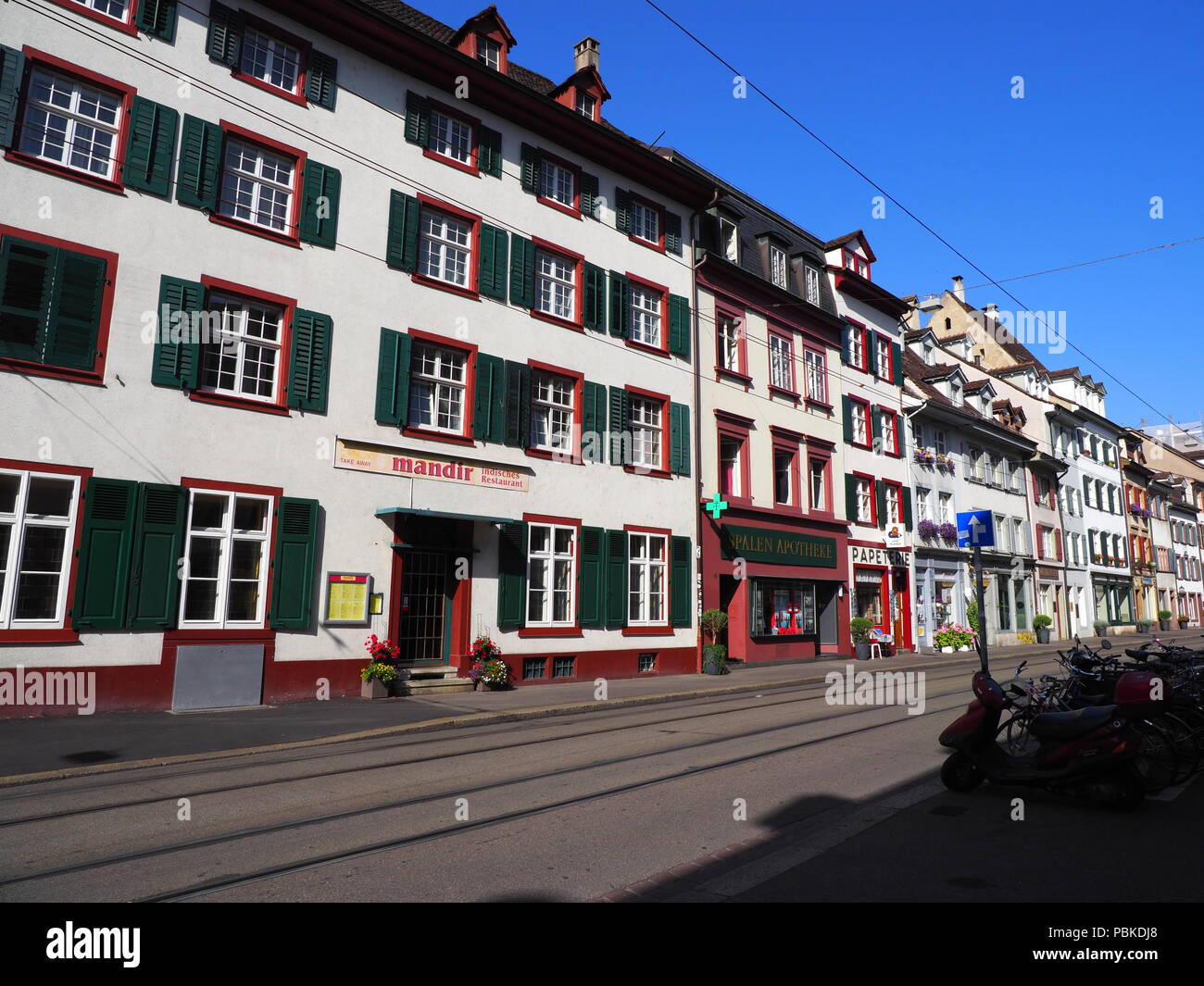 BASEL, SWITZERLAND on JULY 2017: Colorful representative historical ...