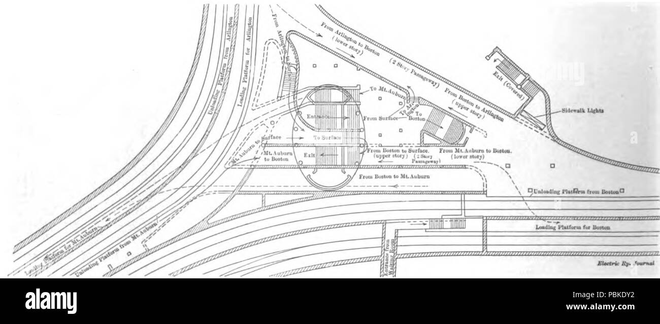 745 Harvard station floor plan detail, 1912 Stock Photo - Alamy