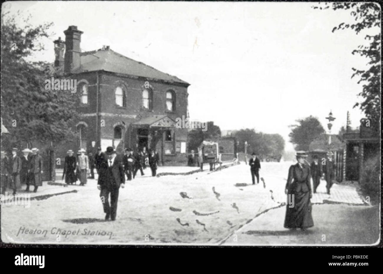749 Heaton Chapel railway station 1900s Stock Photo - Alamy