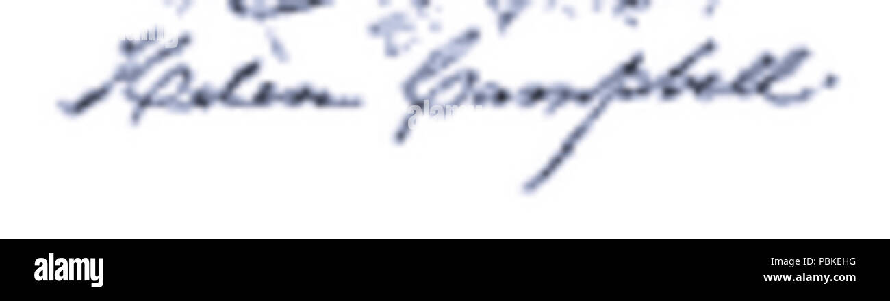 750 Helen Campbell signature Stock Photo - Alamy