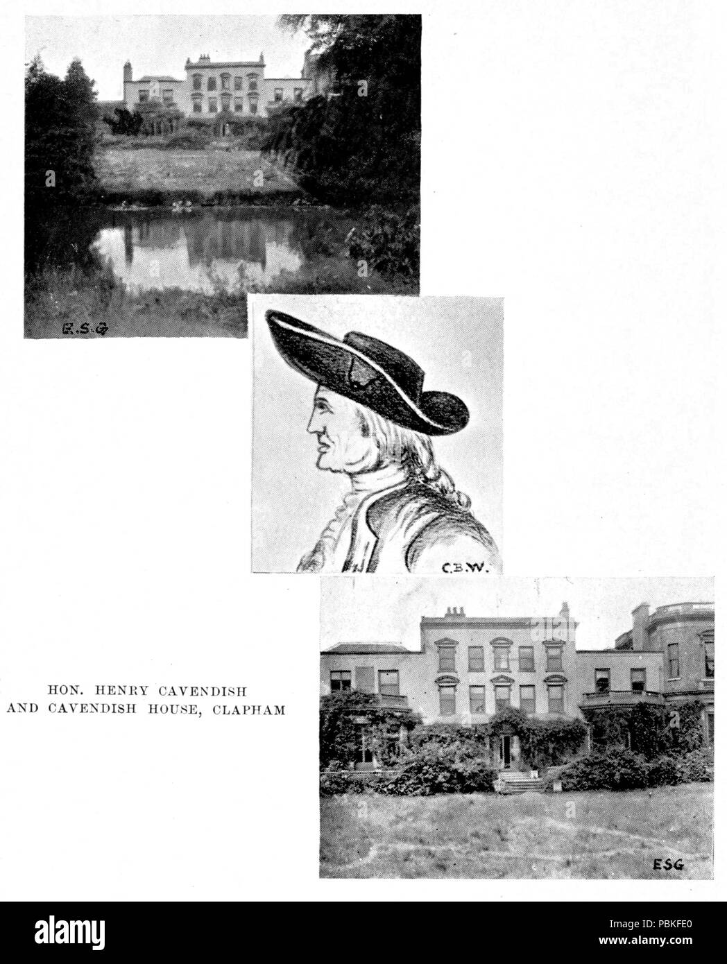 766 Hon. Henry Cavendish and Cavendish House, Clapham Stock Photo - Alamy