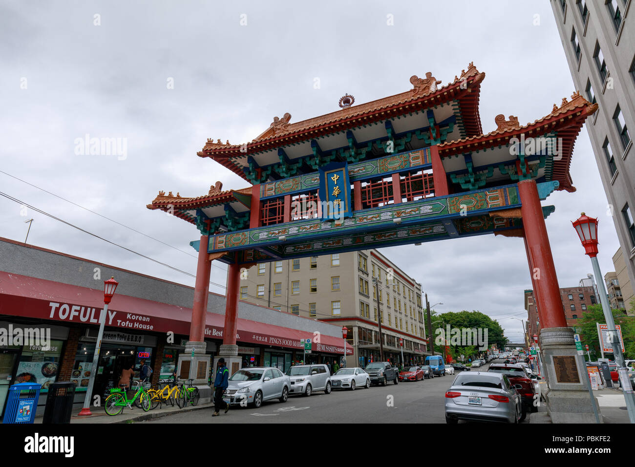 Seattle, Washington - June 30, 2018 : Seattle Chinatown Historic ...