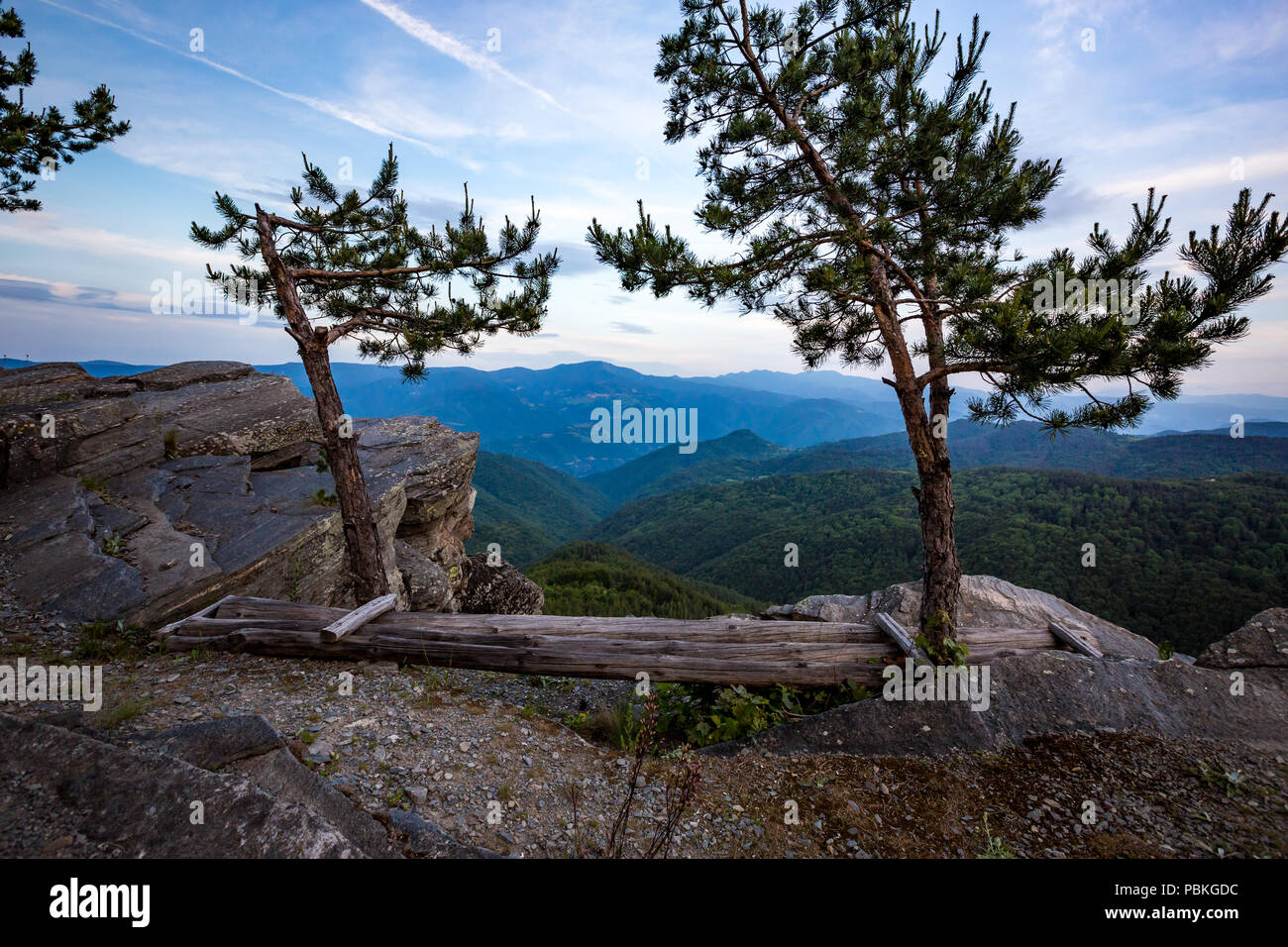 Calm scenery springtime very green landscape, high point picturesque ...