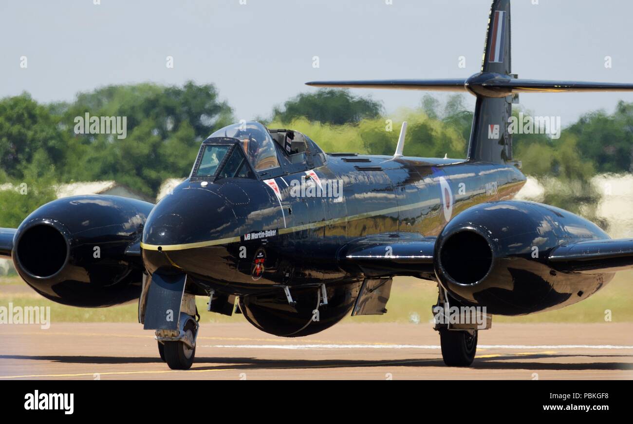 Gloster Meteor WA638, owned by Martin-Baker and used for ejection seat ...