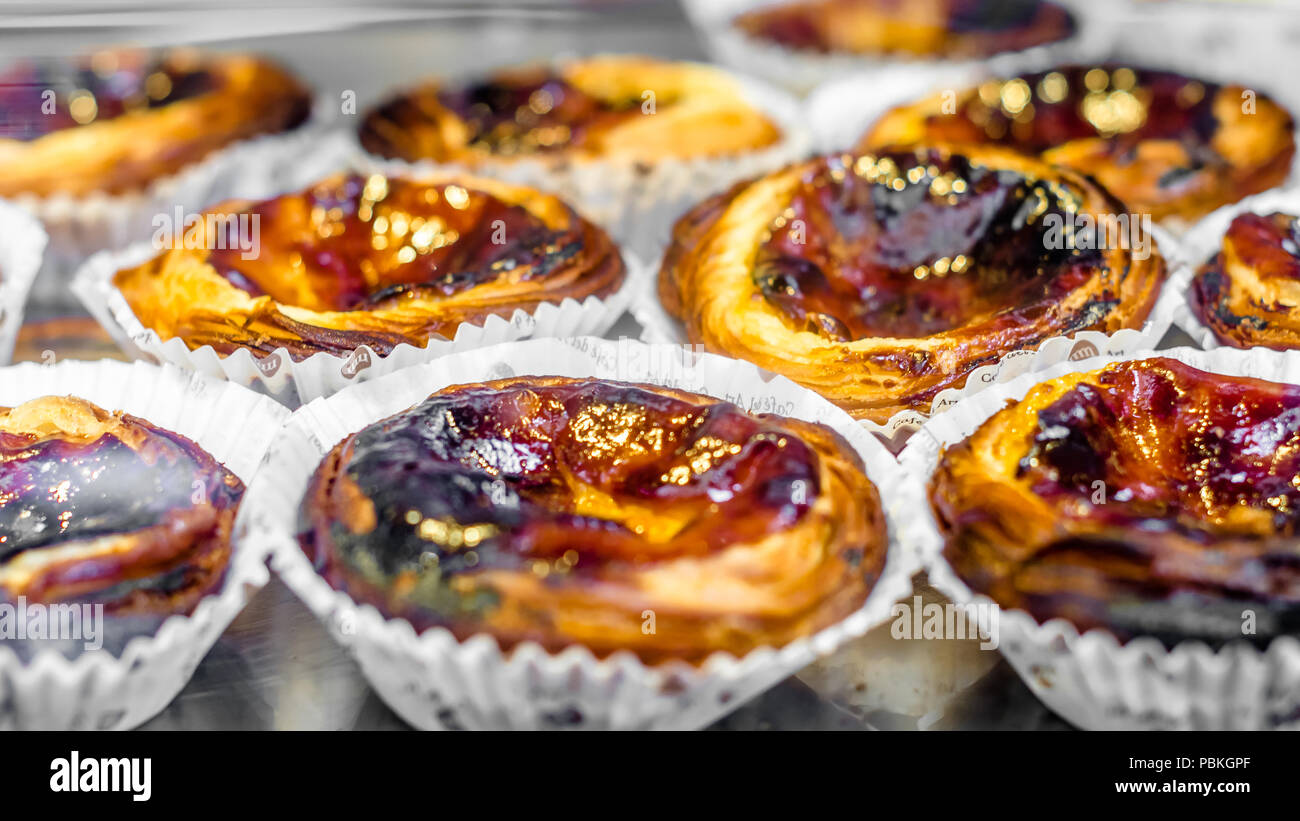 MADRID, SPAIN - AUGUST 27, 2017: Traditional Portuguese pastry called ...