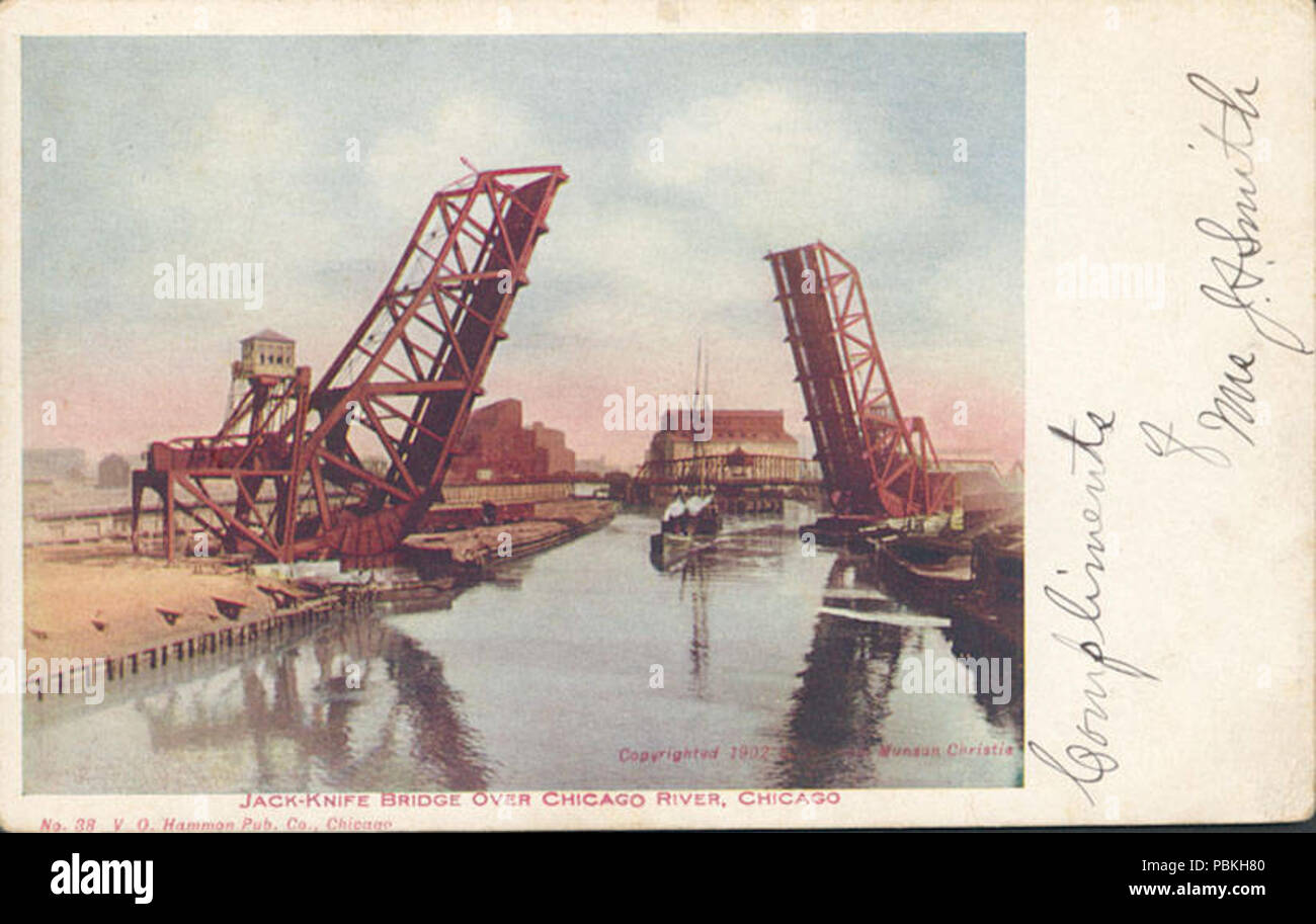 820 Jack-Knife Bridge Over Chicago River, Chicago (NBY 414879 Stock ...