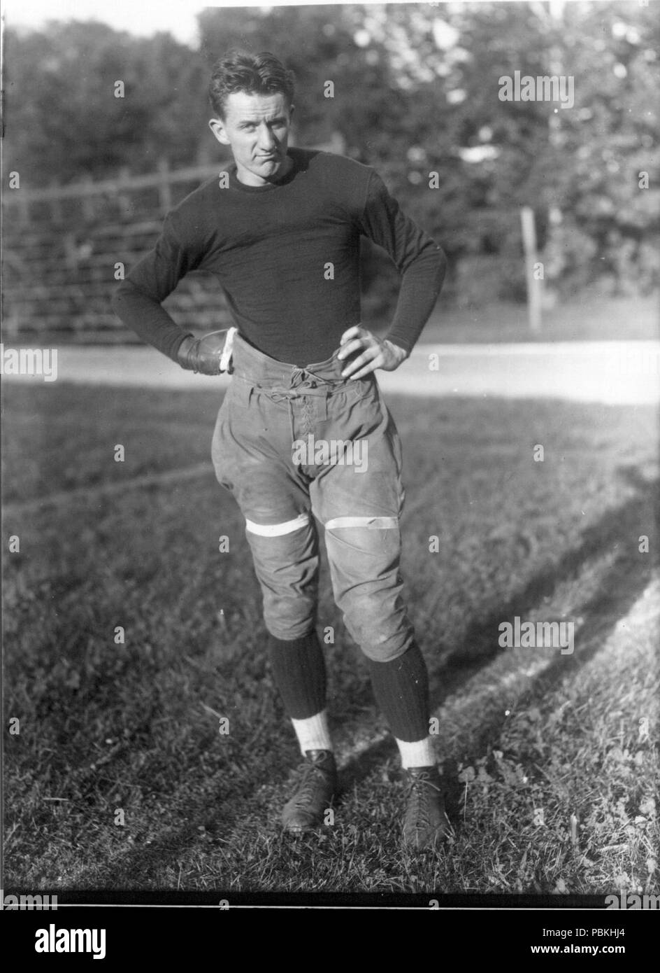 823 James Gustin Hawk in football uniiform 1921 (3190601099 Stock Photo ...