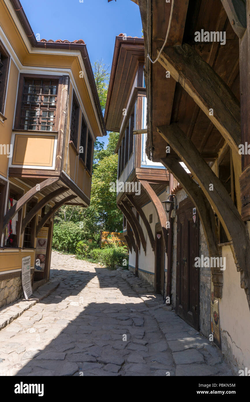 Historical buildings in old town of Plovdiv, Bulgaria Stock Photo - Alamy
