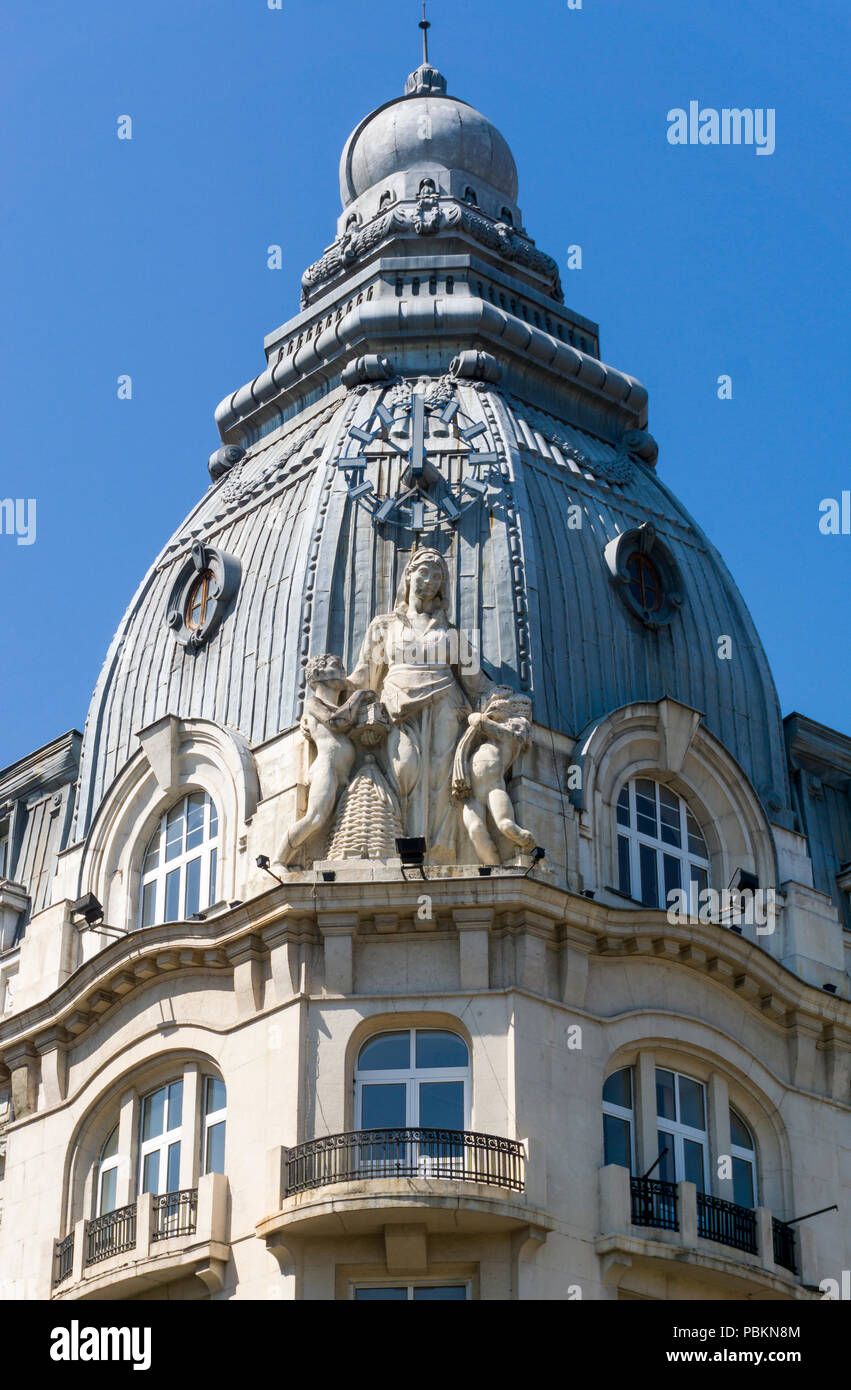 Decorated tower of a art deco building, Sofia, Bulgaria Stock Photo - Alamy