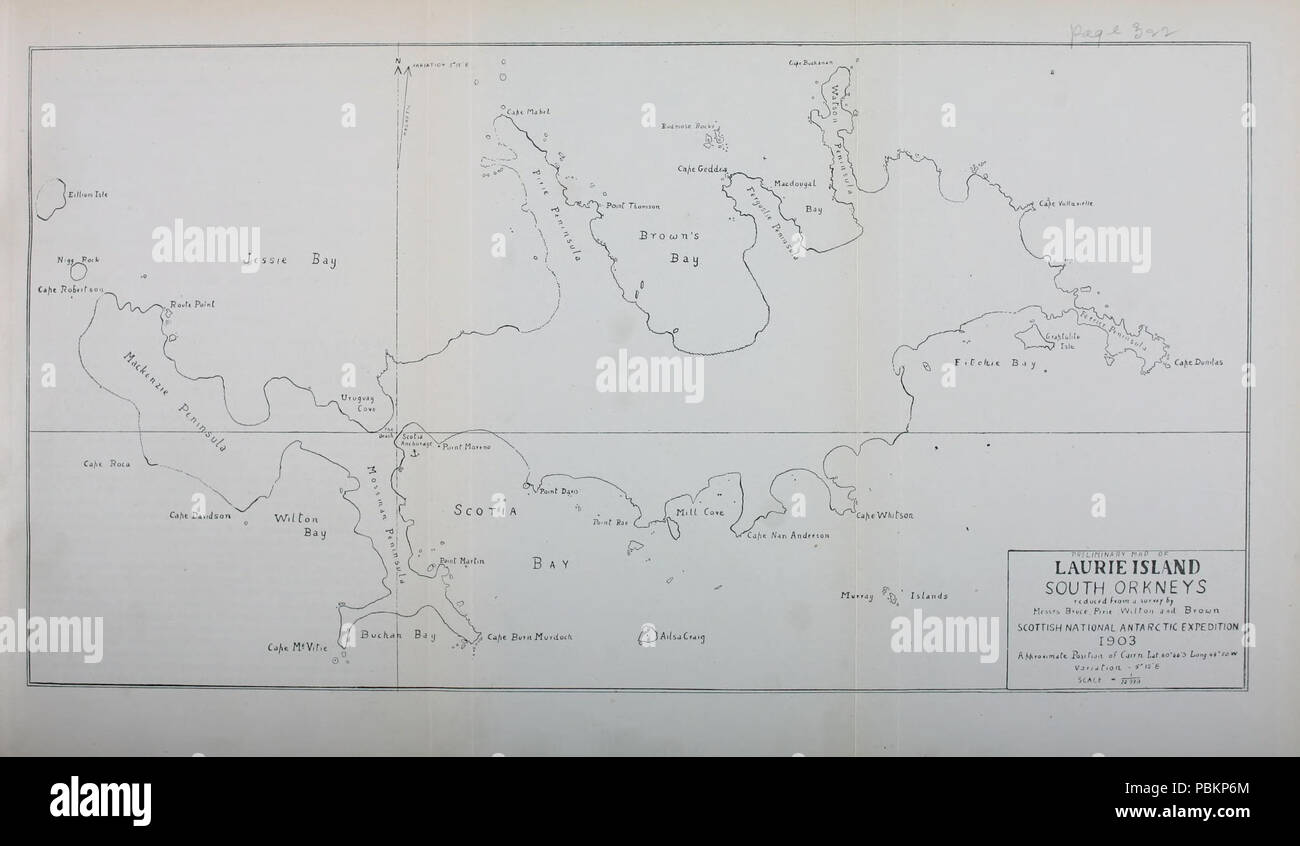 887 Laurie Island map 1903 Stock Photo - Alamy